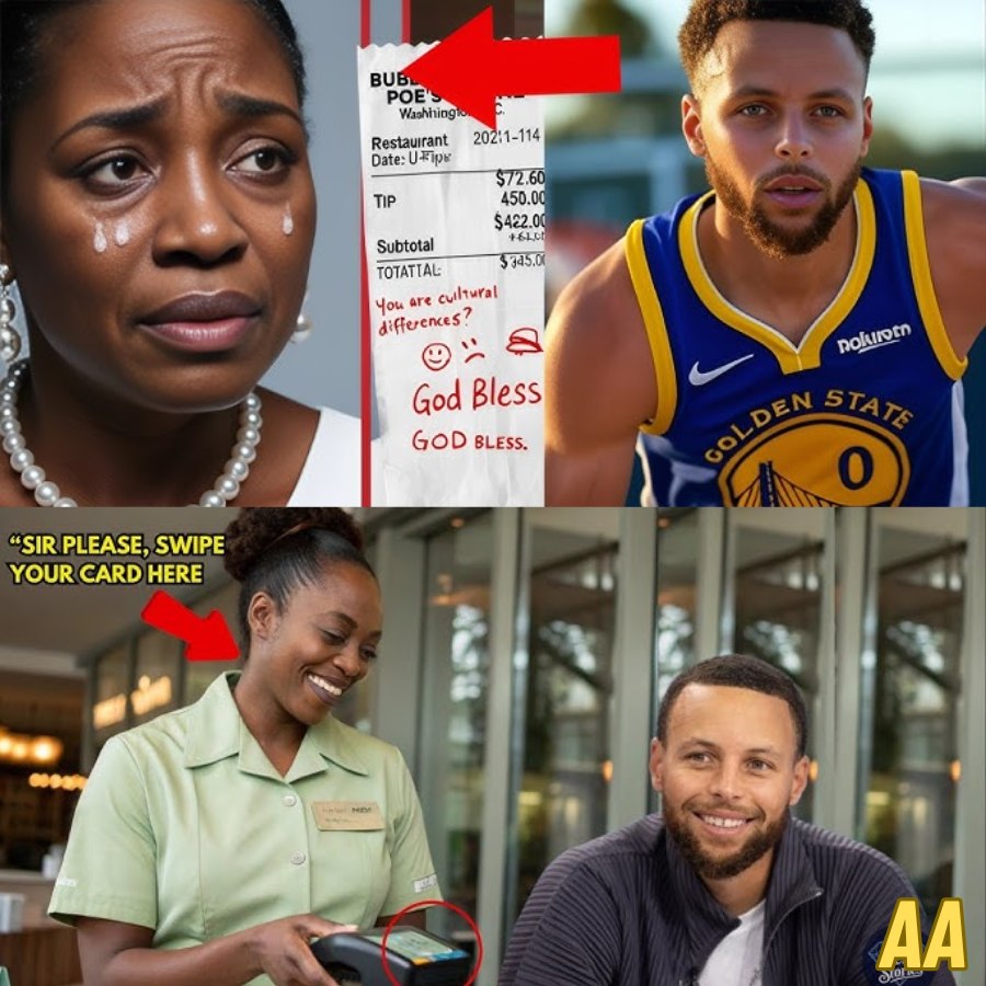 Black Waitress Serves Steph Curry, Saw Note on Check, and Start Crying... - News